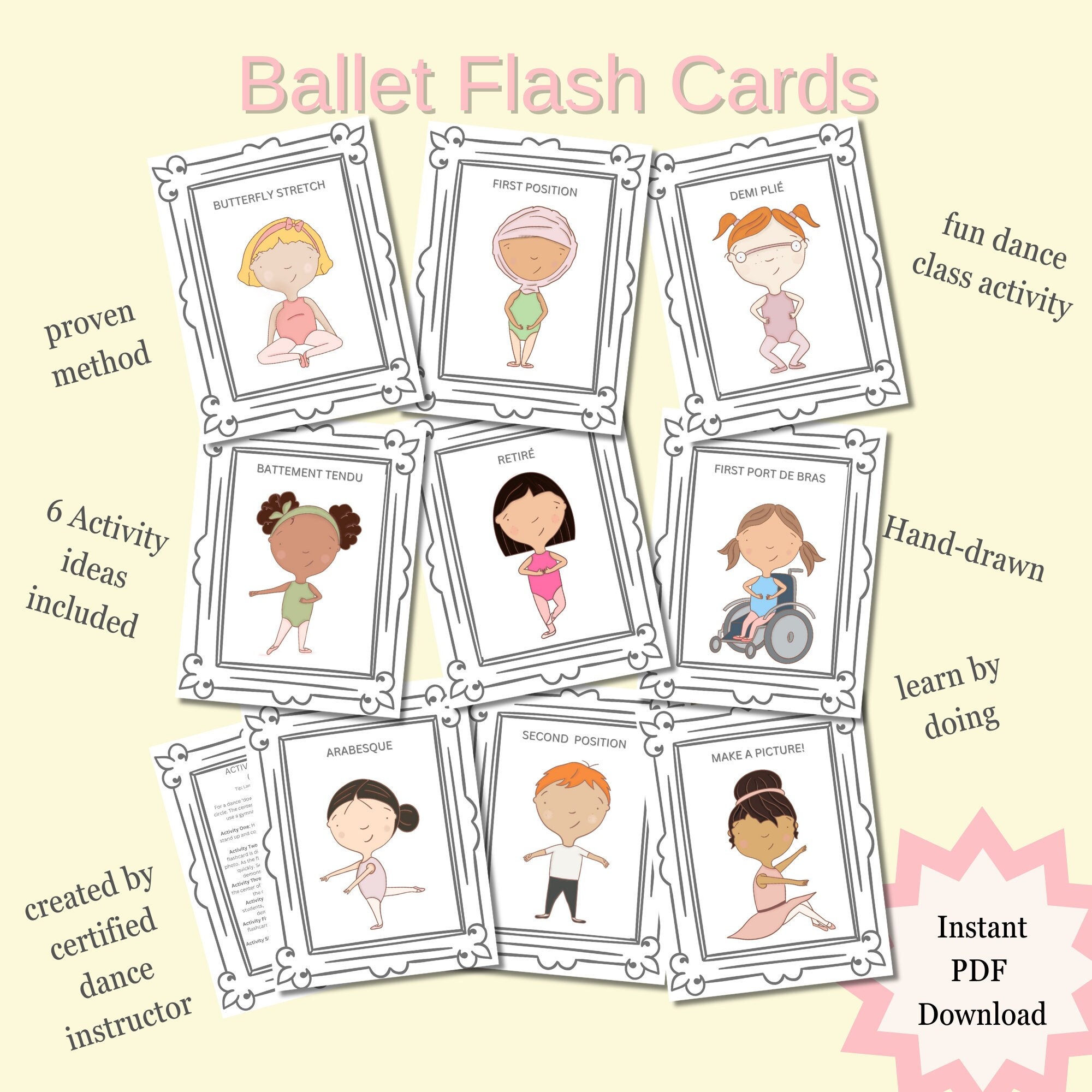 Ballet Flash Cards, Ballet Activity, Flash Cards, Ballet, Pre-ballet ...