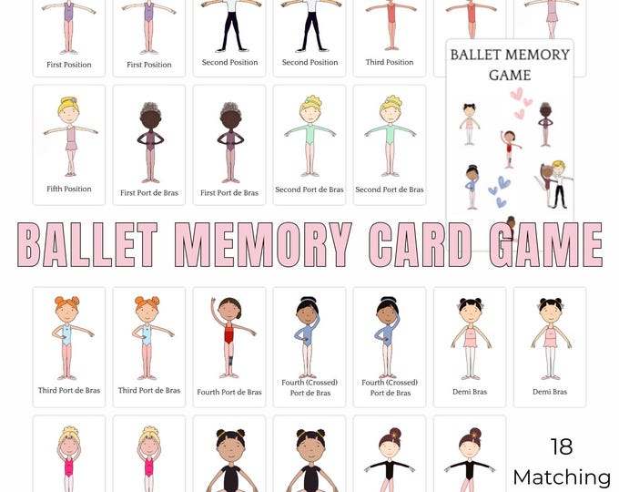 Ballet Memory Card Game: Beginner Dance Learning - Etsy
