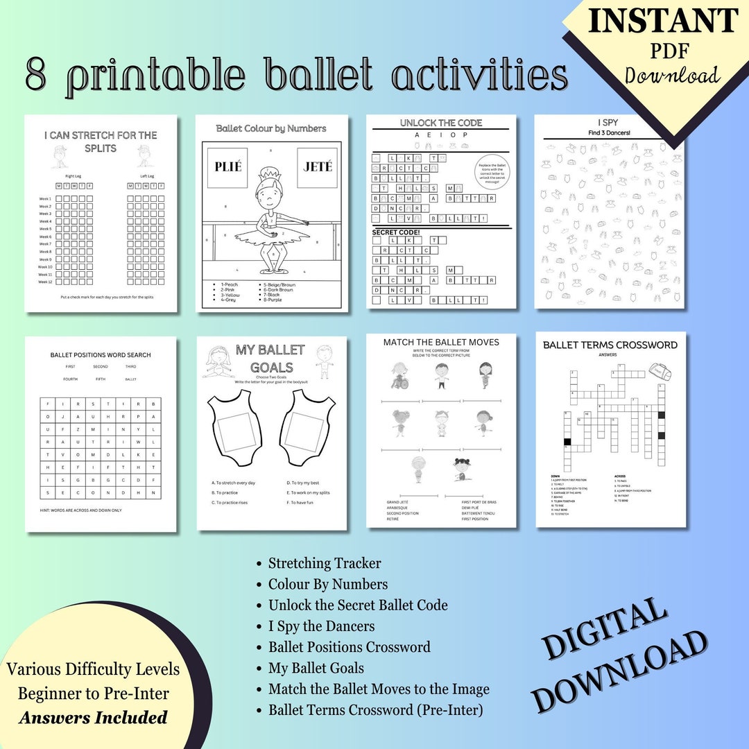 Dance Recital Printable Dance Activity, Dance, Ballet Colouring Pages ...