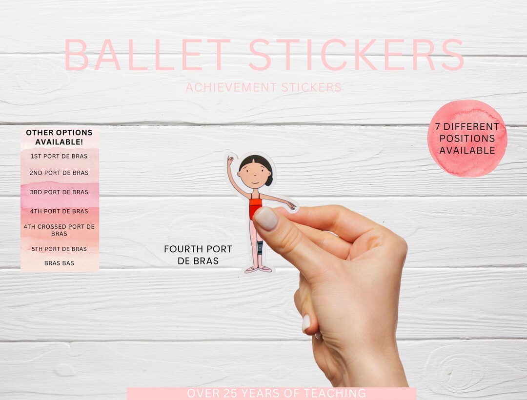 Ballet Stickers, Ballet Positions, Dance Class Stickers, Arm Position ...