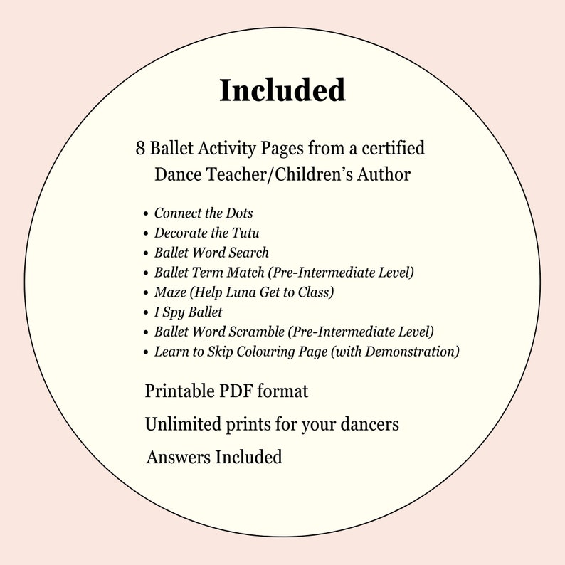 Printable Ballet Activity Pages, Ballet Colouring Pages, Digital ...