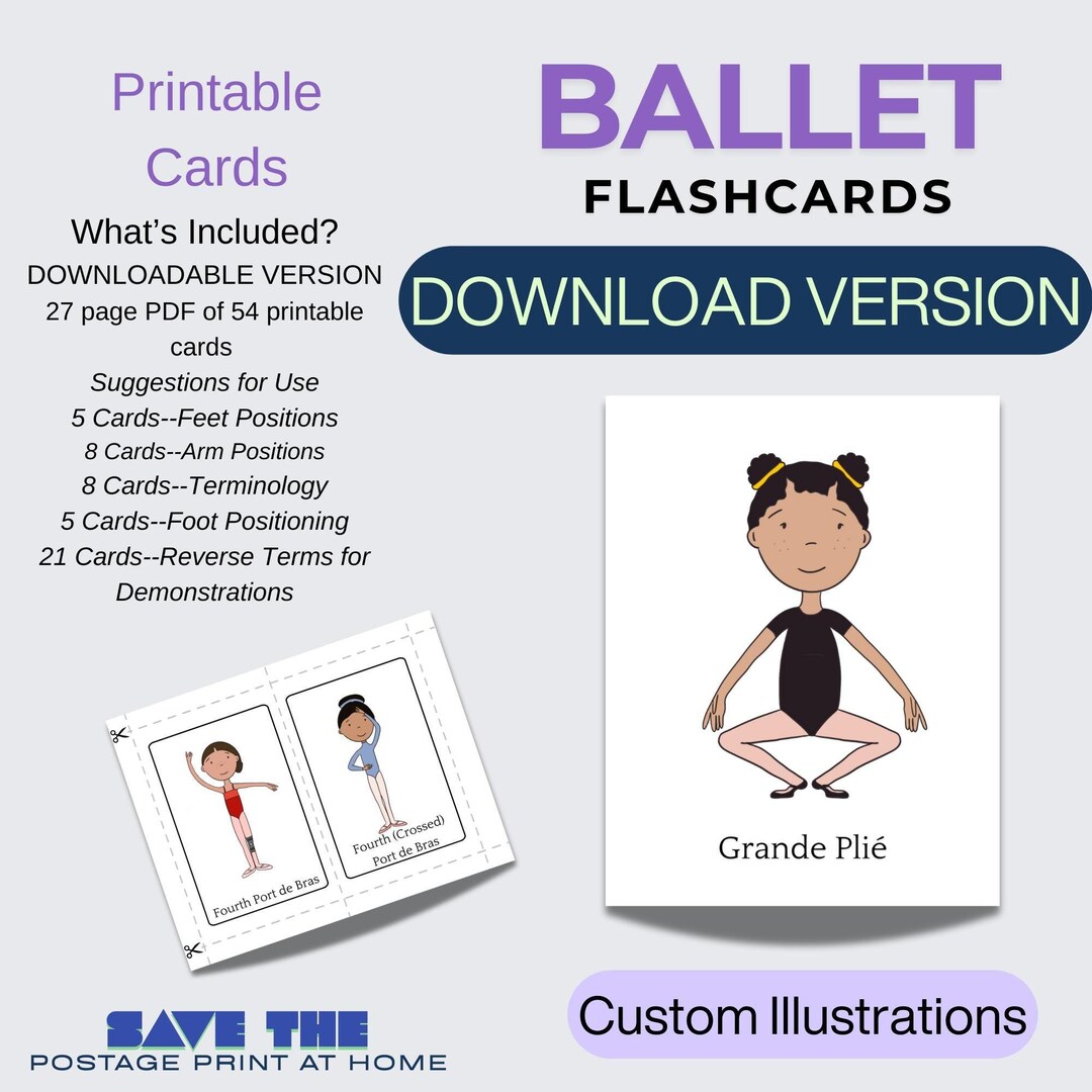 Ballet Flashcards: Essential Resource for Dance Teachers & Students - Etsy