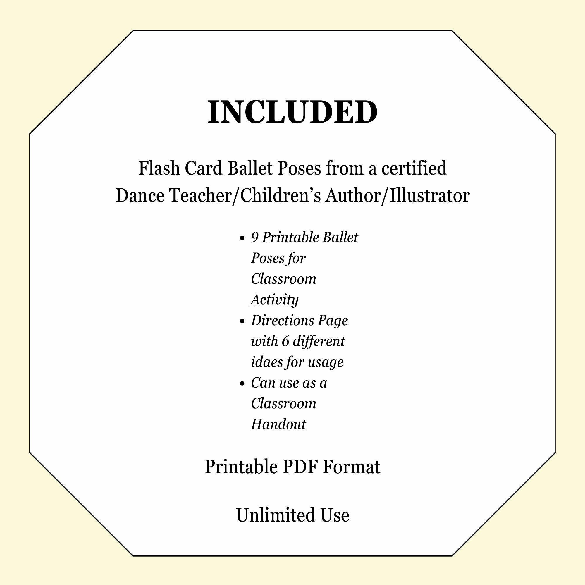Ballet Flash Printables, Ballet Activity, Flash Cards, Ballet, Pre ...