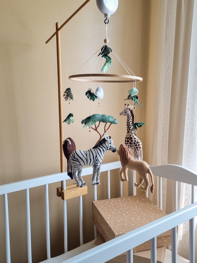 Safari Baby Mobile. Wild African Animals Mobile. Africa Cot Mobile for ...