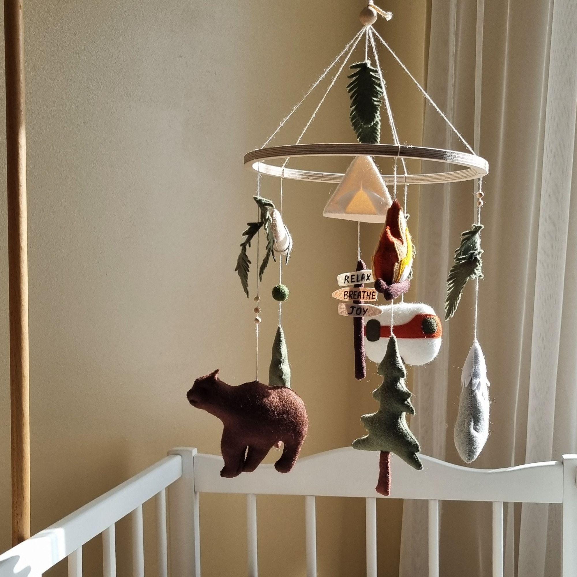 Сamp Baby Mobile, Crib Mobile Camping, Nursery Decor Mountain, Mobile ...