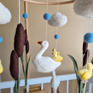 Hanging Baby Mobile White Geese. Crib Mobile Goose. Goose Mobile ...