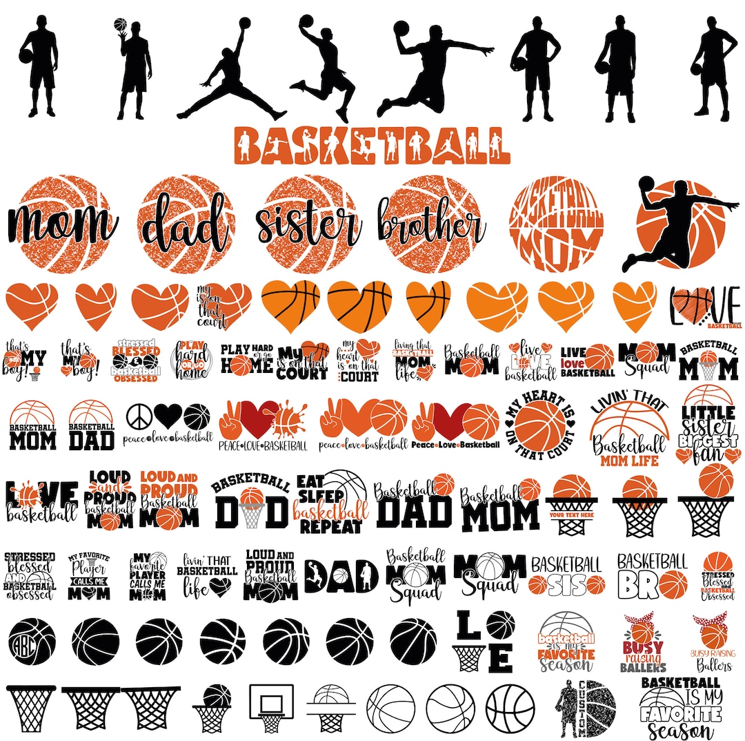 120 Basketball SVG Bundle Basketball SVG Basketball Clipart Basketball ...