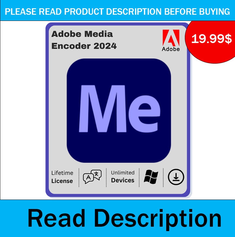 Adobe Media Encoder 2024 Ready to Use Windows License Included - Etsy ...