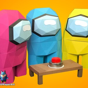 Among Us Papercraft Template 3D Model Plans Diy Low Poly Art Cricut SVG ...