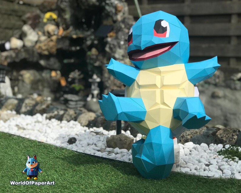 Papercraft Pokemon Squirtle, SVG CRICUT, Dxf, PDF Templante , 3D ...
