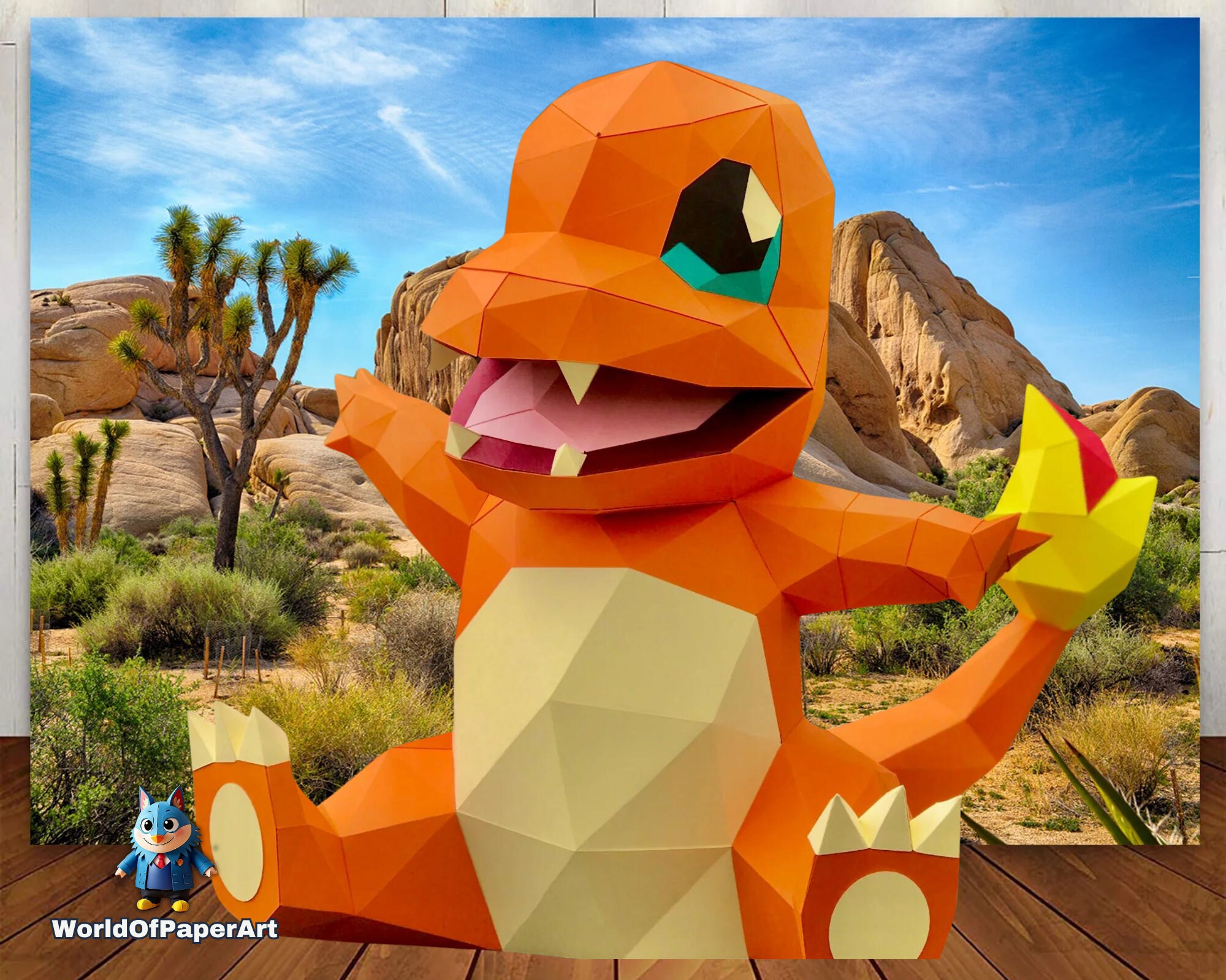 Charmander Papercraft Template DIY Pokemon Art for Home Decor & Gifts ...