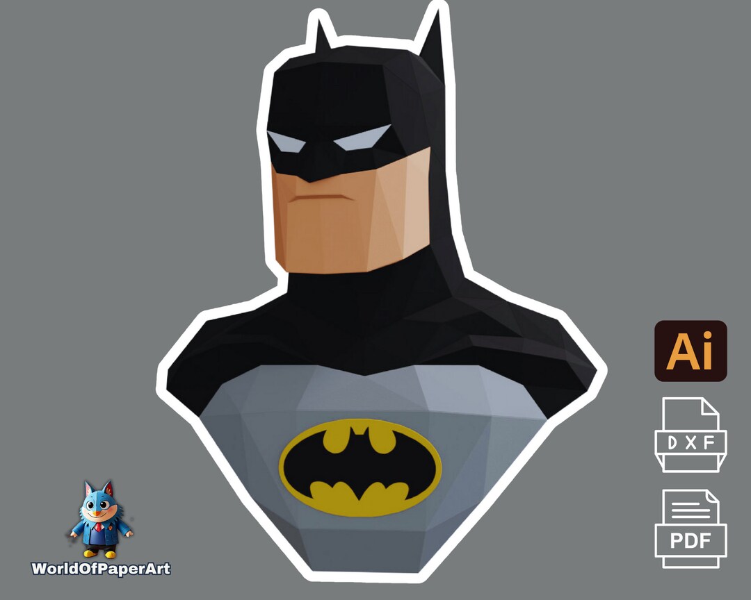 Papercraft Super Hero, Comic Character, 3D Papercraft Doll, AI, DXF ...