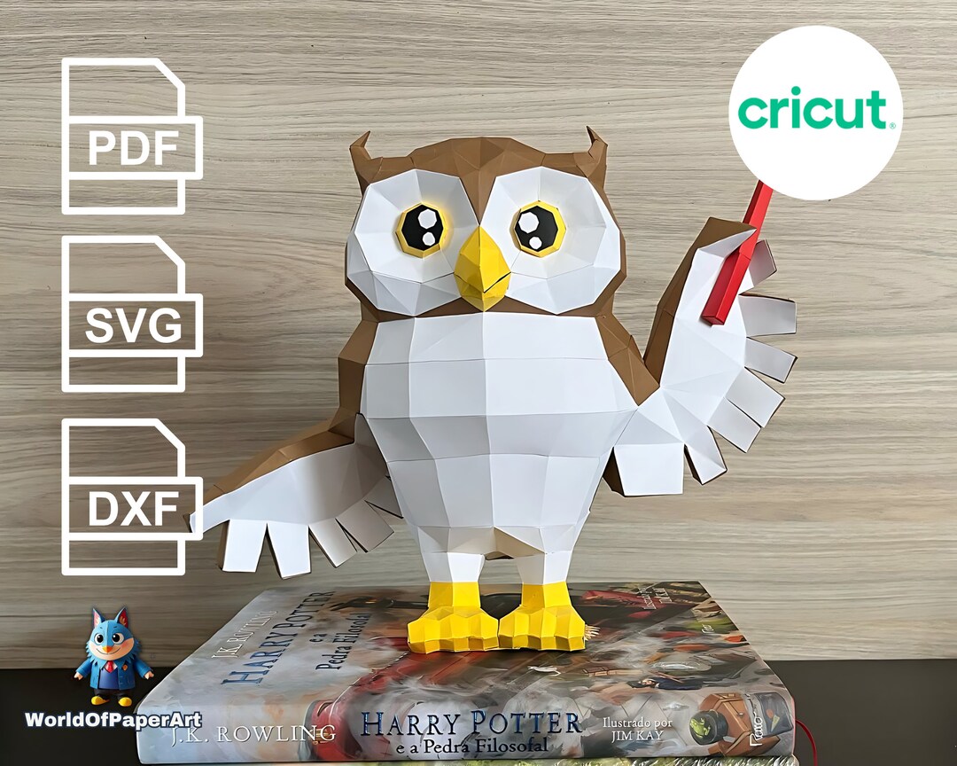 OWL Papercraft ,pdf Template Svg Dxf, DIY 3d Model, Paper Sculpture ...