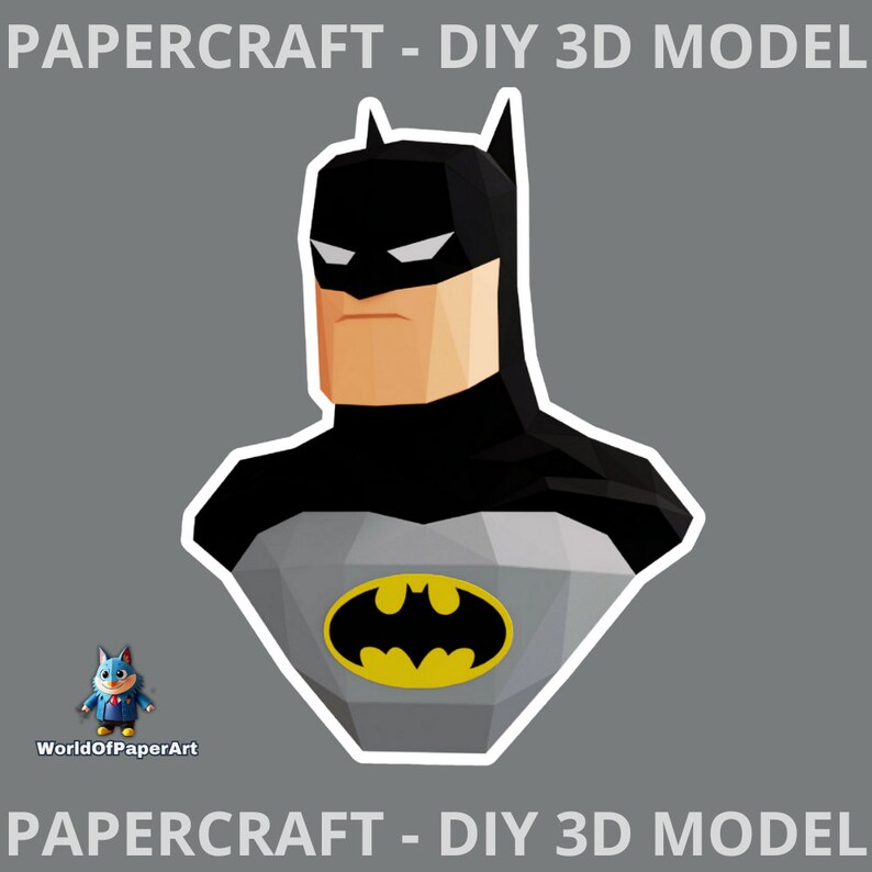 Super Hero Papercraft, Comic Character, 3D Origami , DXF, PDF Template, Art, Gifts, Diy ...