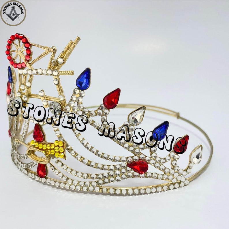 Masonic HOJ Crown, Heroines of Jericho Crown Gold Tone Adjustable ...