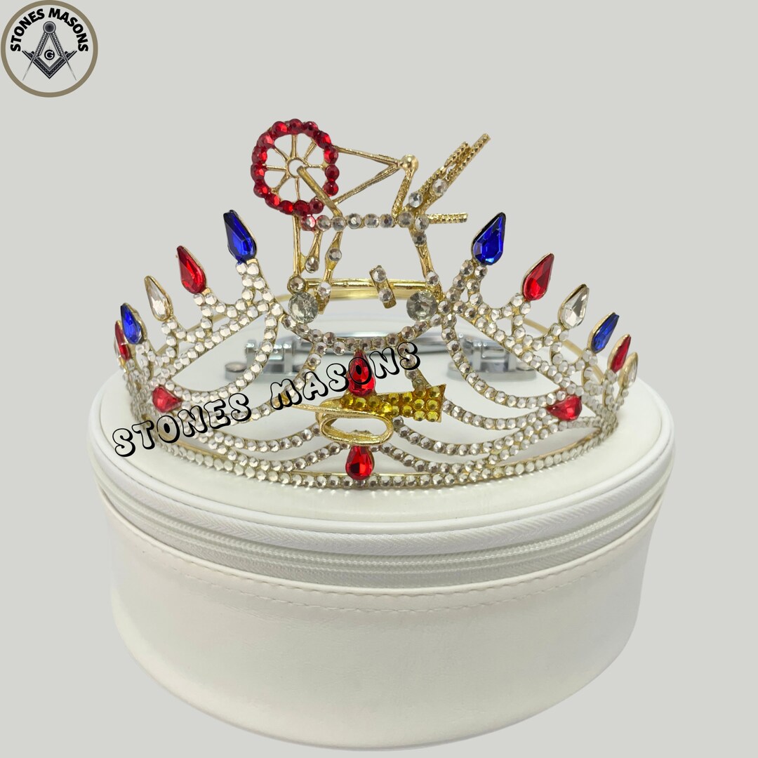 Masonic HOJ Crown, Heroines of Jericho Crown Gold Tone Adjustable ...