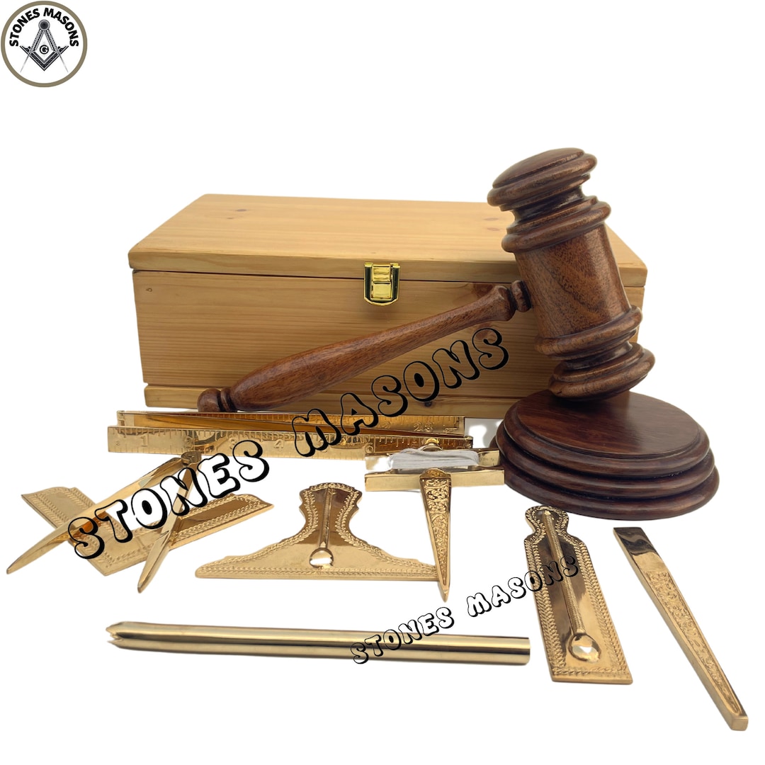 Masonic Working Tools Set Full Size Real Gold Plating Best Quality ...
