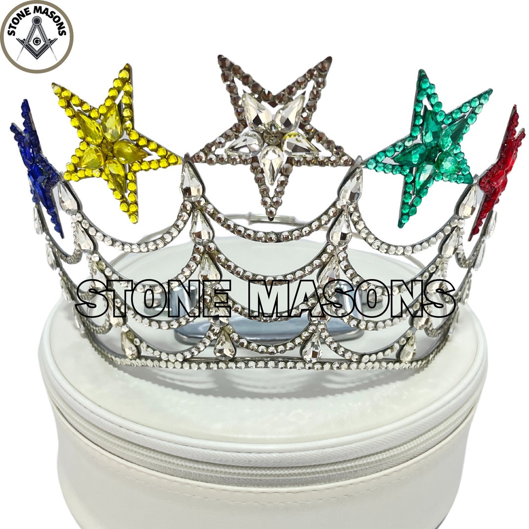 OES 5 Star Tall Style Masonic Crown Most Liked Crown in Silver Tone ...