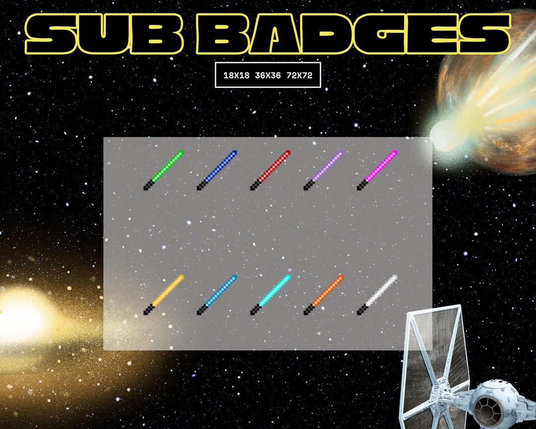 Star Wars Day May 4th Lightsaber Twitch Sub Badges for Stream - Etsy