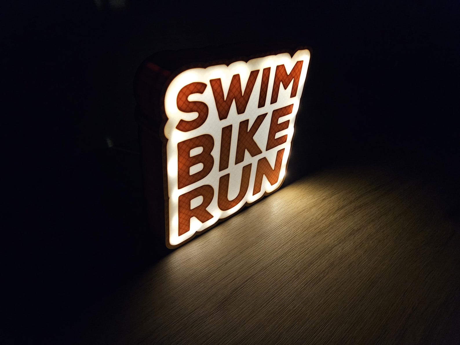 Triathlon - Lightbox Motivator Swim Bike Run - Etsy