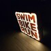 Triathlon - Lightbox Motivator Swim Bike Run - Etsy