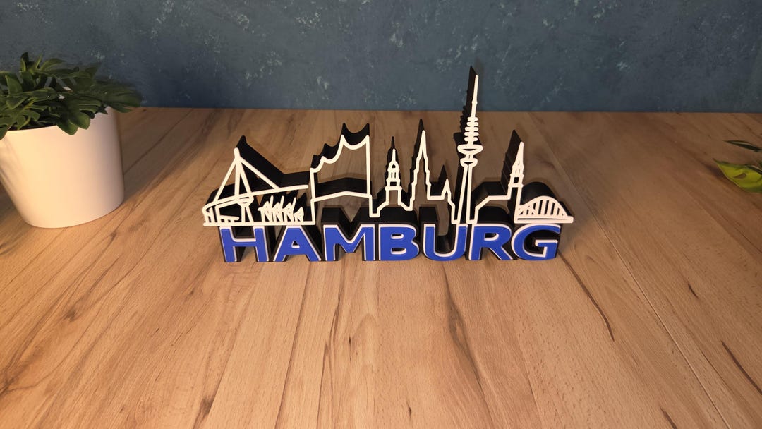 Hamburg Skyline - 3D Print File, DIY Decoration, Desk/shelf Decor ...