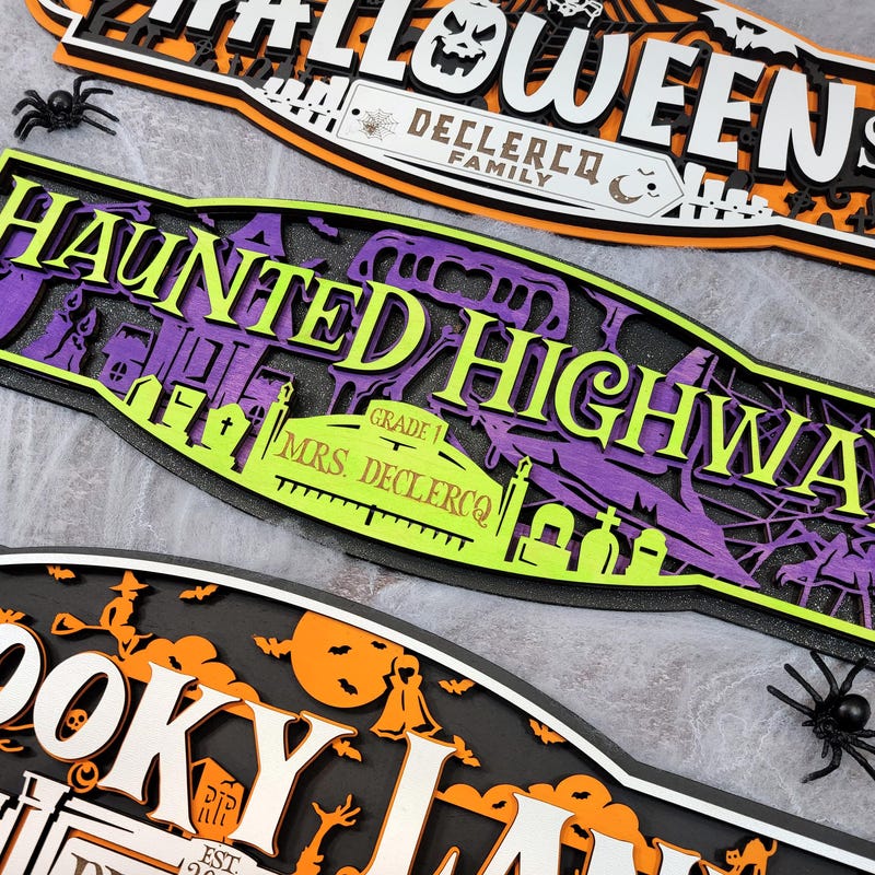 Halloween Cemetery Signs - Etsy