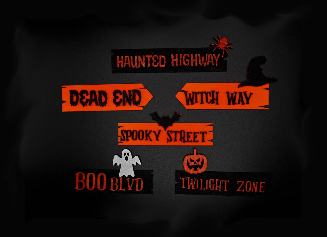 Spooky Halloween Street Signs: Indoor Party Decor - Etsy