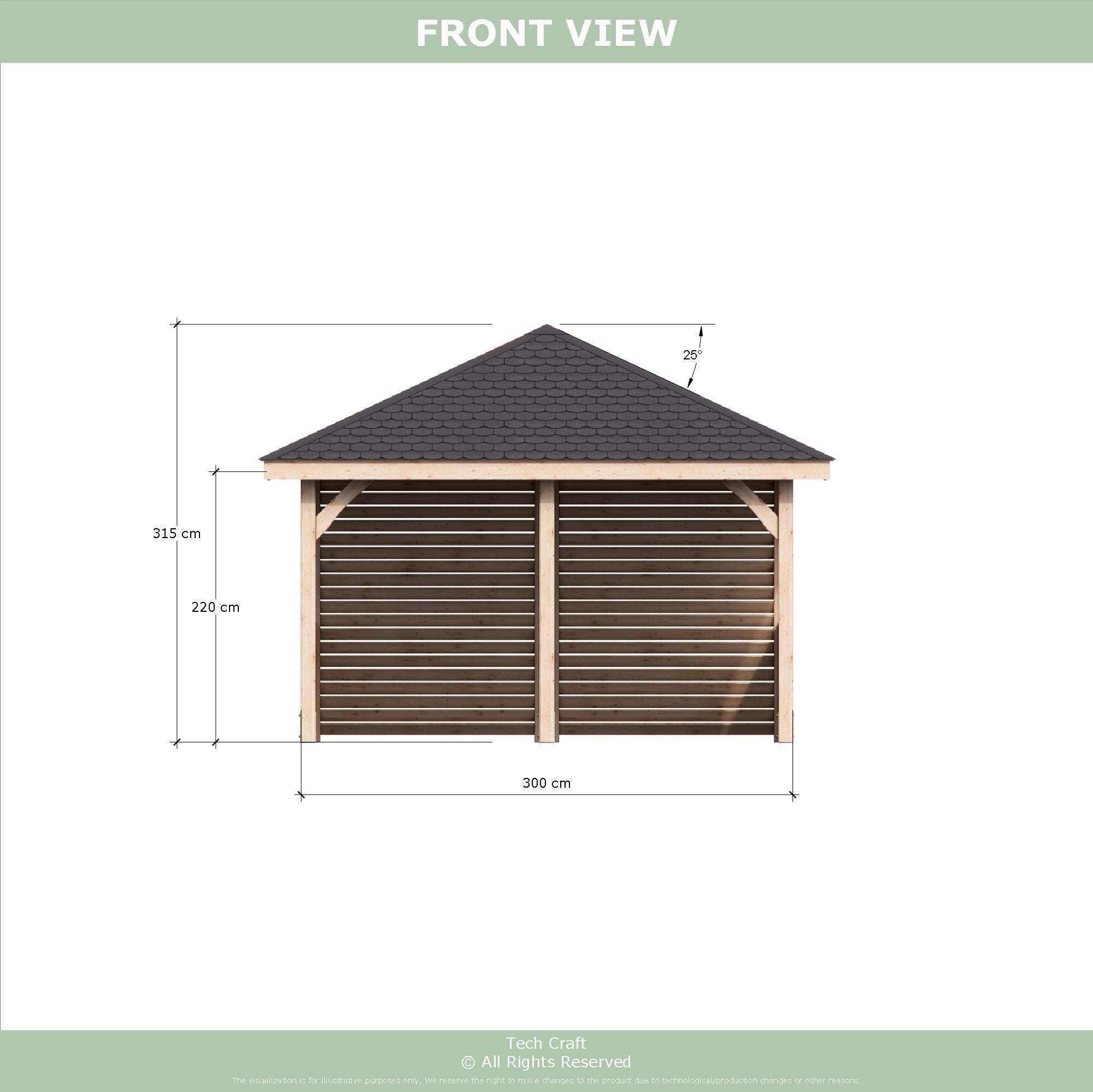 3x3m GAZEBO DIY Plans PDF Pergola Pavilion Shingle Hip Roof Digital ...
