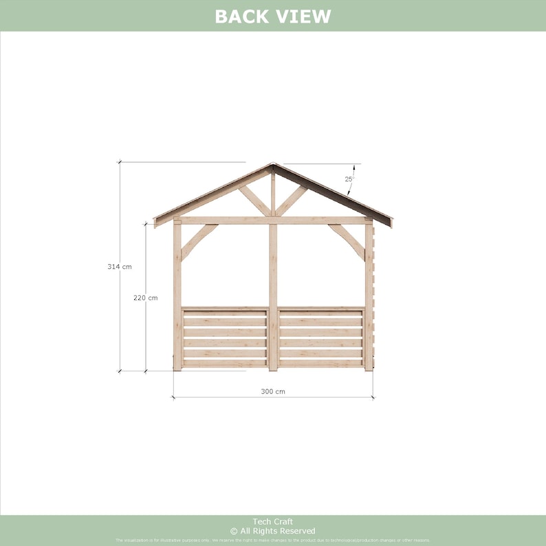 3x3m GAZEBO DIY Plans PDF Pergola Pavilion Shingle Gable Roof Digital ...