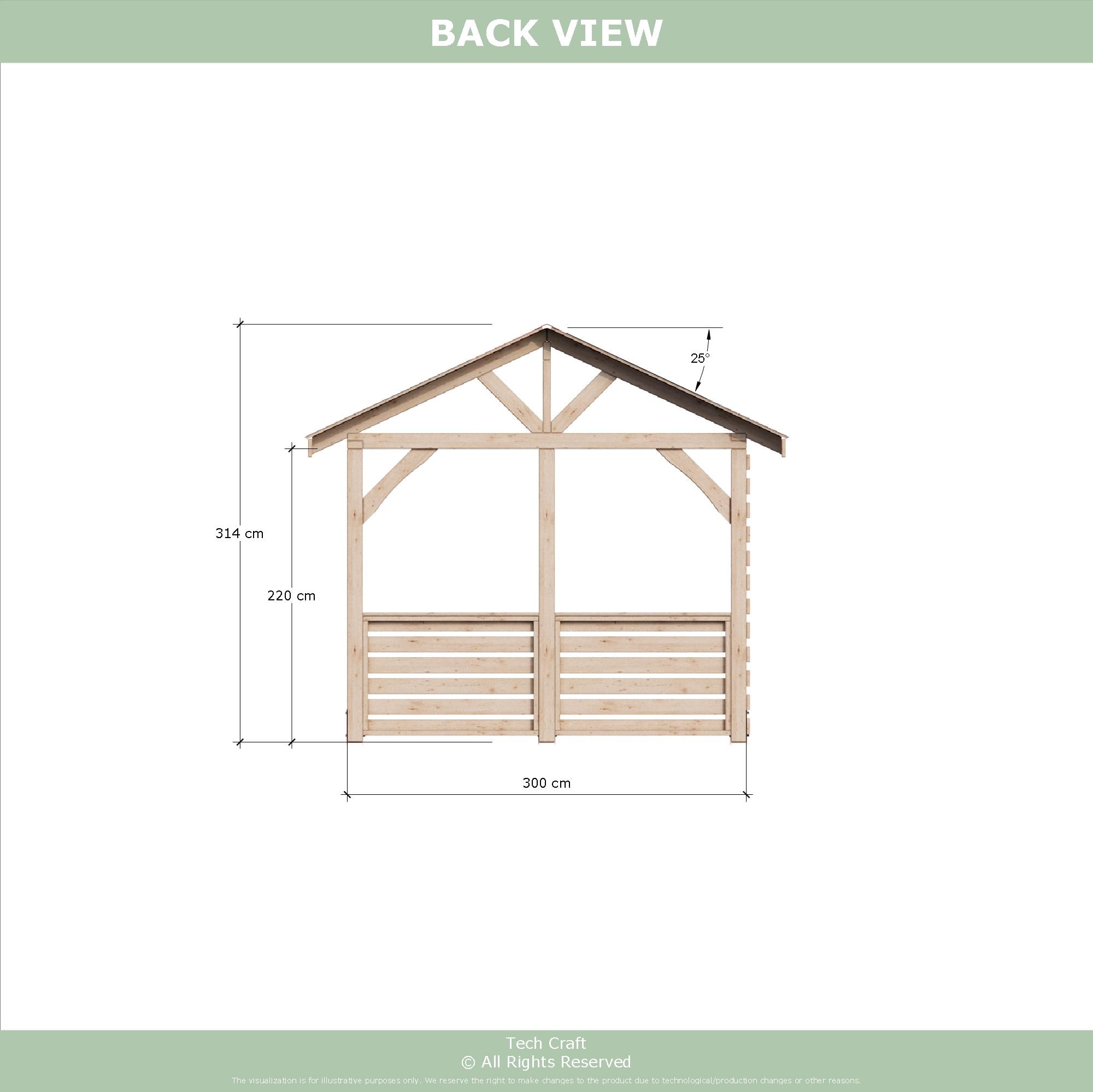 3x3m GAZEBO DIY Plans PDF Pergola Pavilion Shingle Gable Roof Digital ...