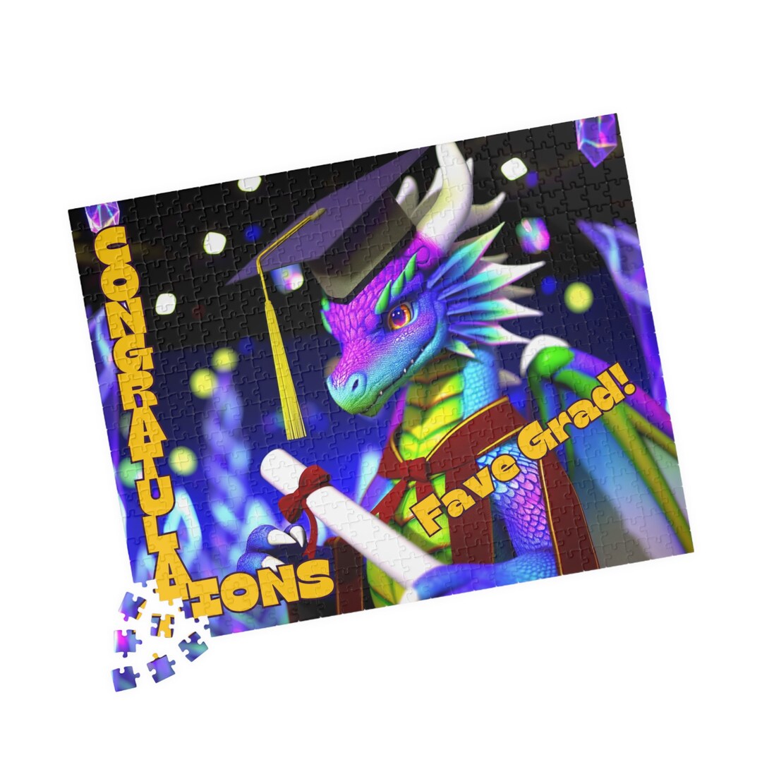 Rompecabezas de dragón de graduación personalizable Personalícelo para ...
