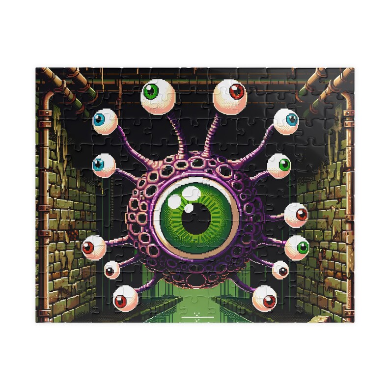Dive Into Dungeon Depths: Behold the Eye Beast Puzzle Adventure - Etsy