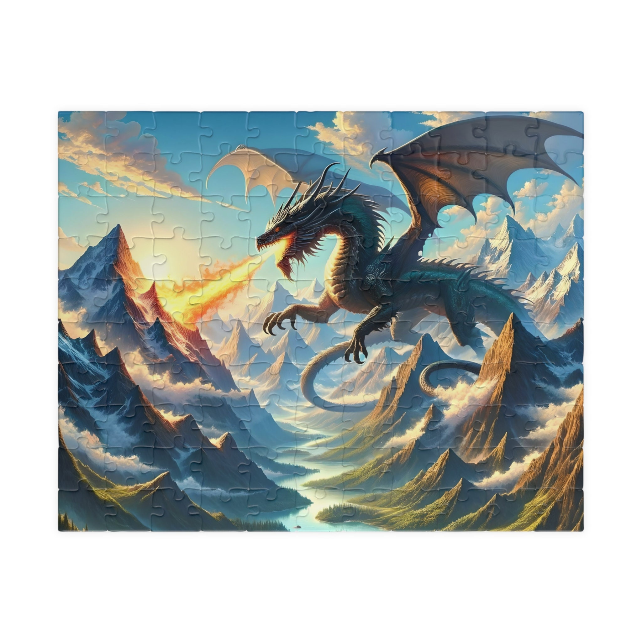Dragon Fire Puzzle: Mesmerizing Fantasy Art - Vibrant Colors ...