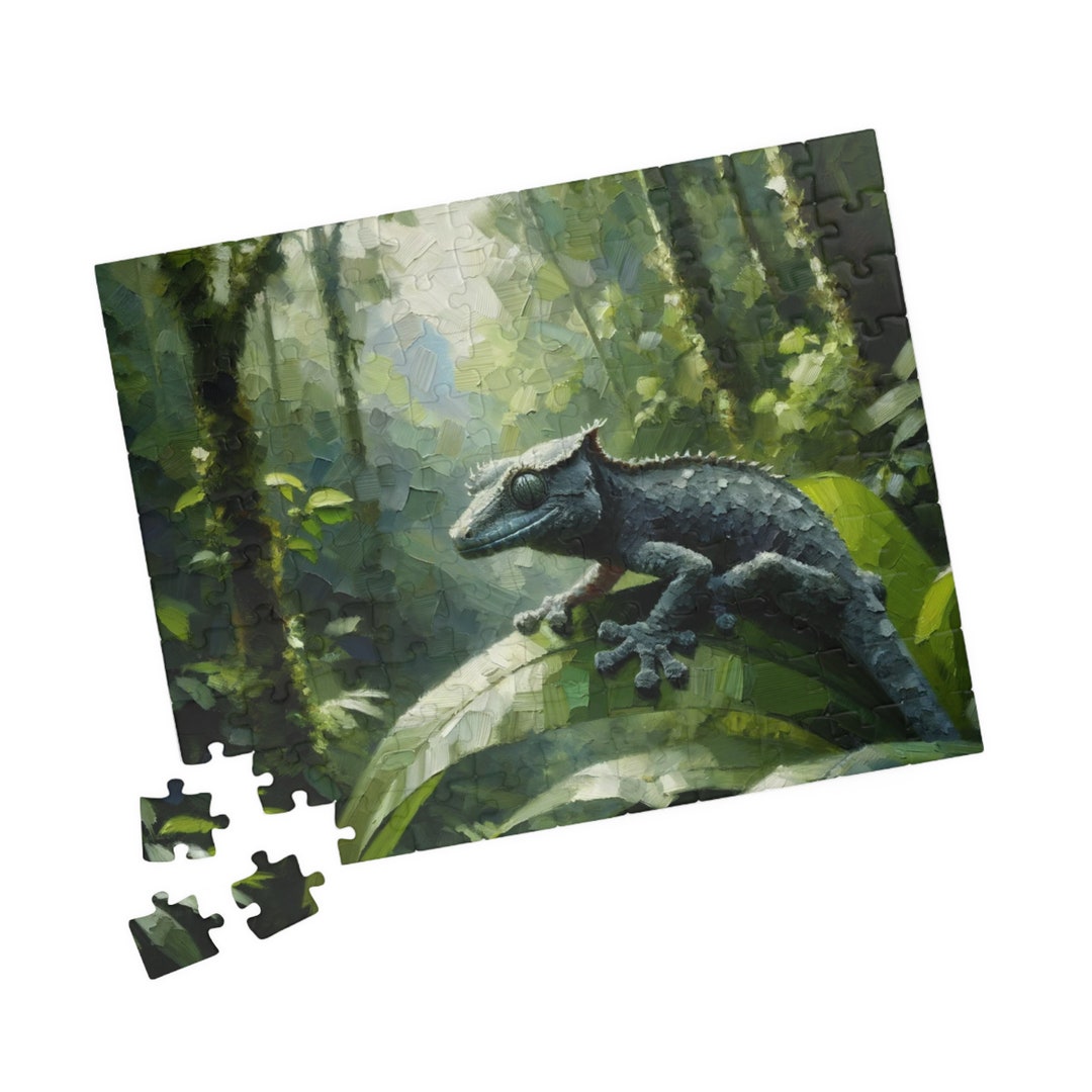 Impressionist Gargoyle Gecko Puzzle: Wildlife Art Jigsaw in 110, 252 ...