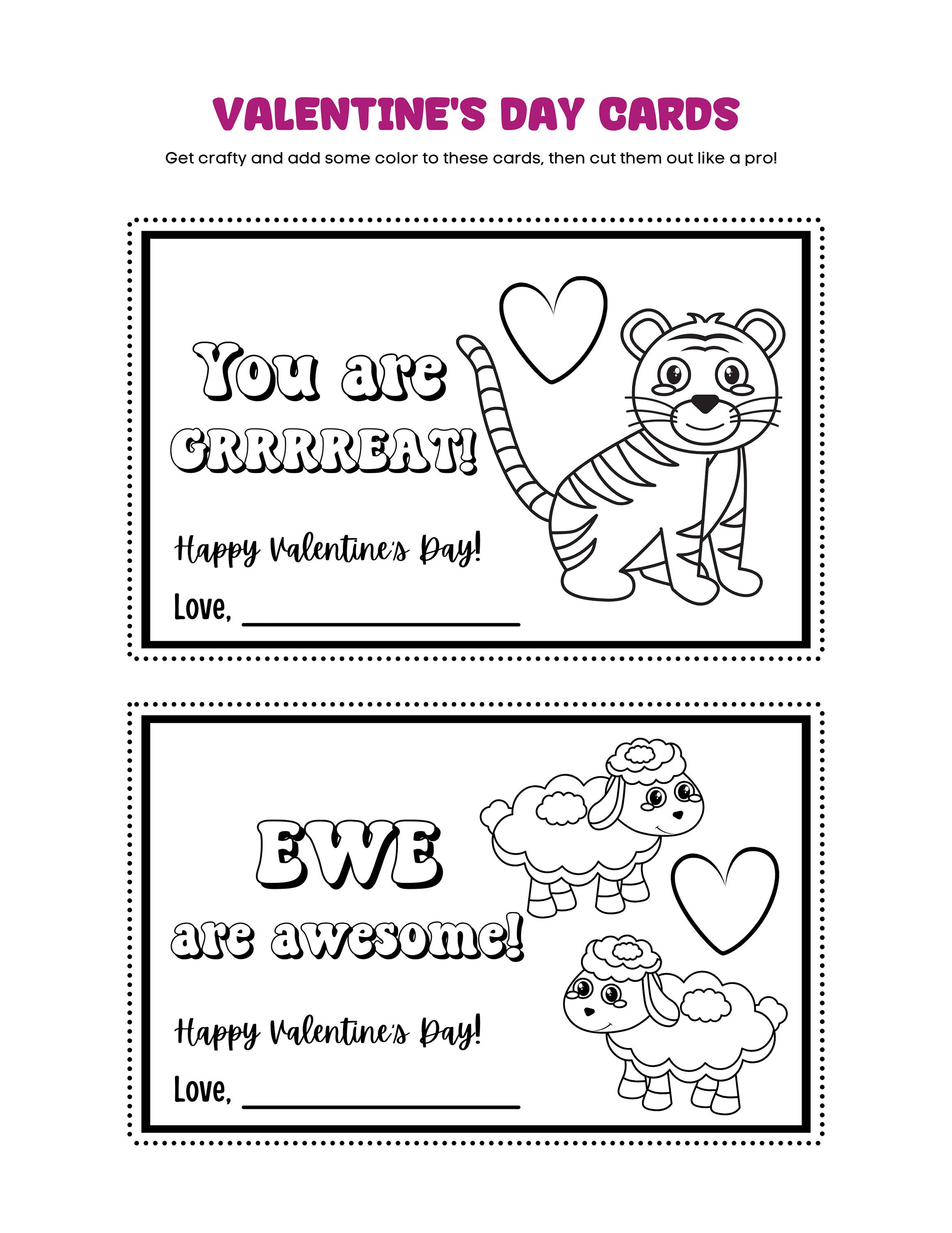 Printable Valentines Day Exchange Cards Bundle - Etsy