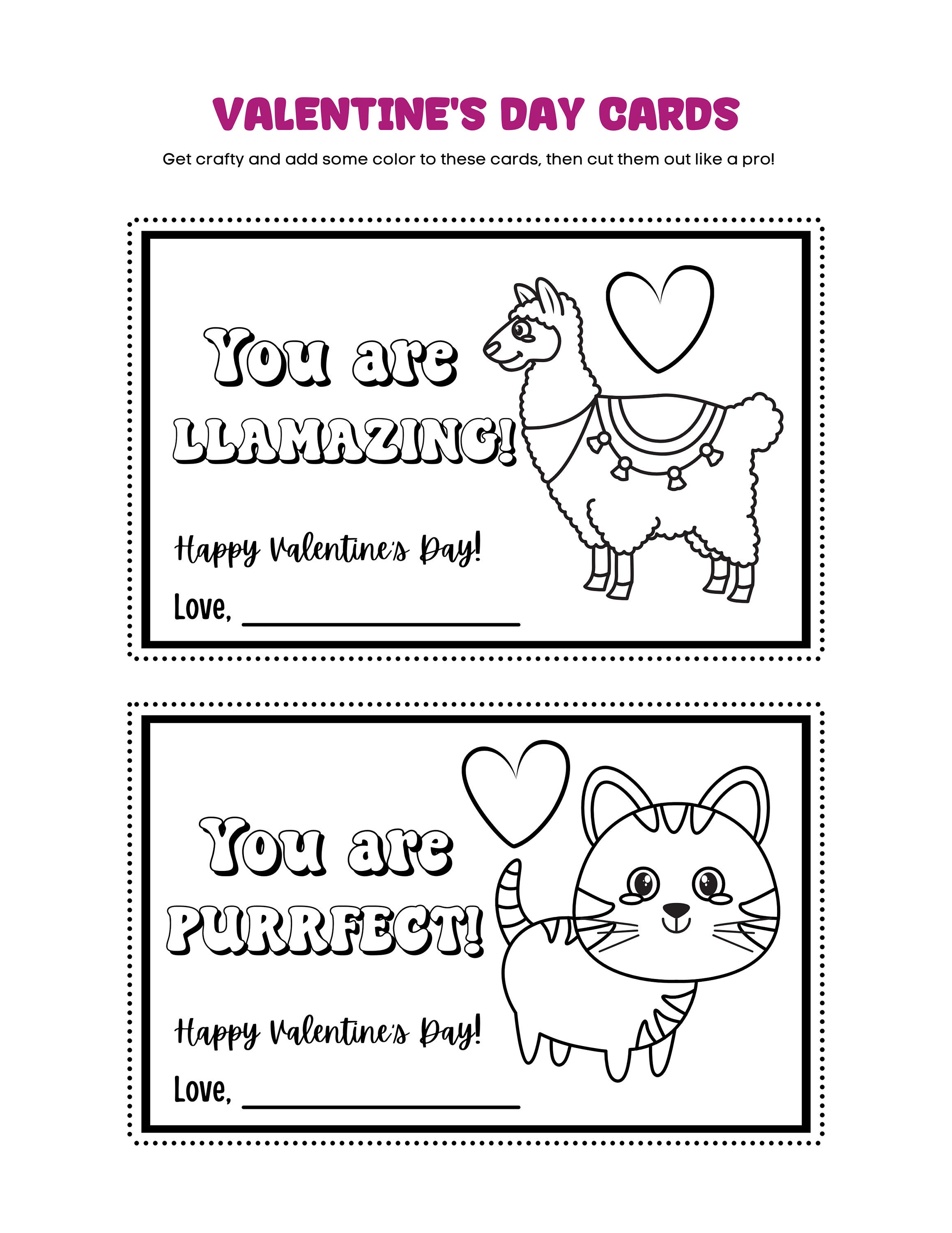 Printable Valentines Day Exchange Cards Bundle - Etsy