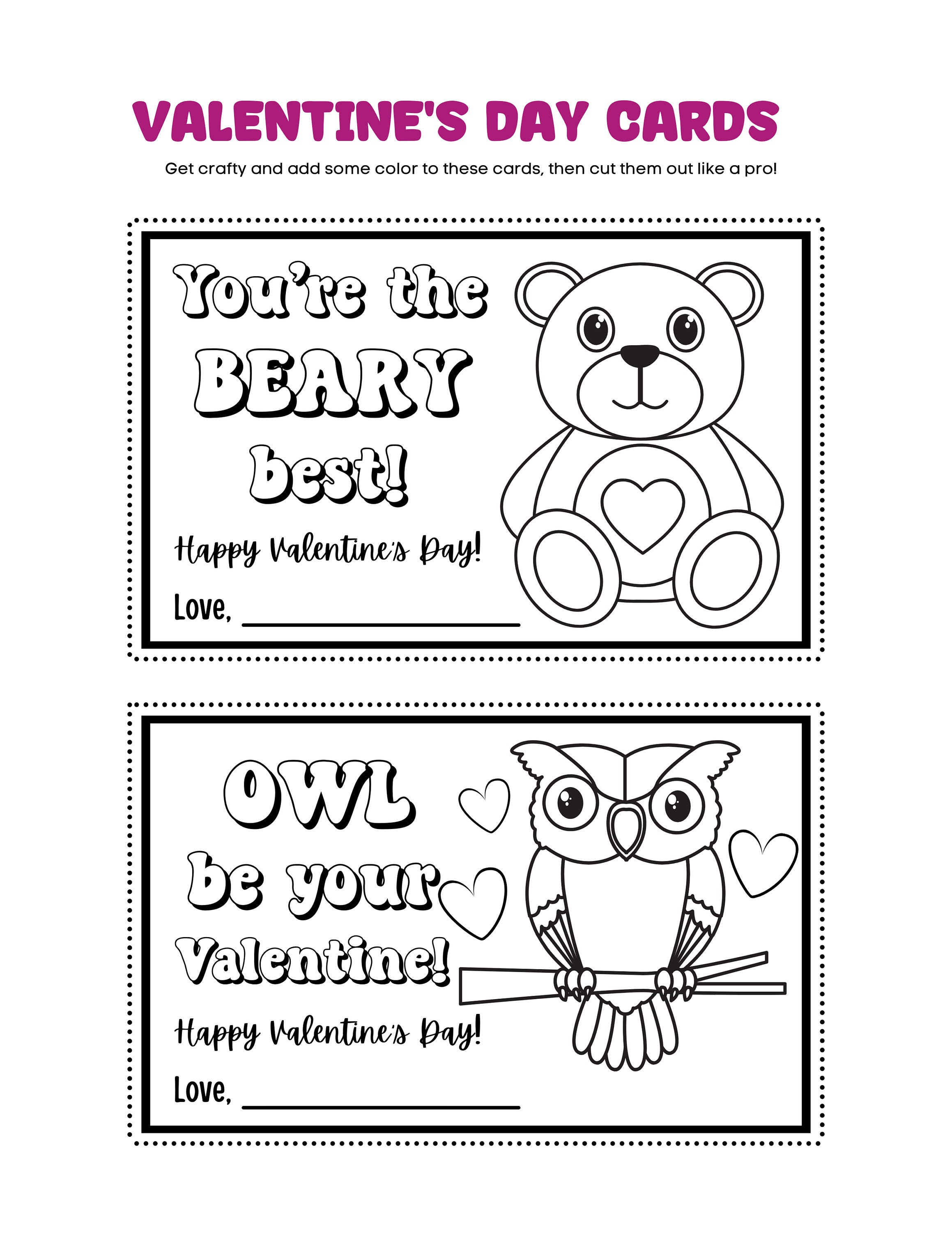 Printable Valentines Day Exchange Cards Bundle - Etsy