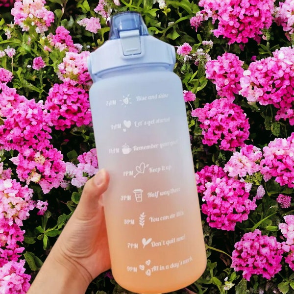 Motivational Water Bottle With Straw - Etsy