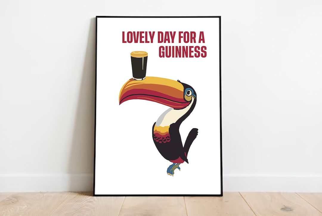 Guinness Toucan Print Poster Print Digital Artworks Vintage Poster ...