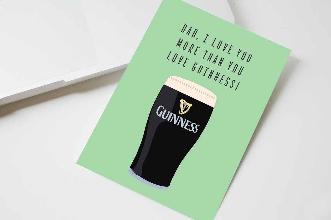 Guinness Card for Dad Birthday Card Funny Card Humorous Irish Inspired ...