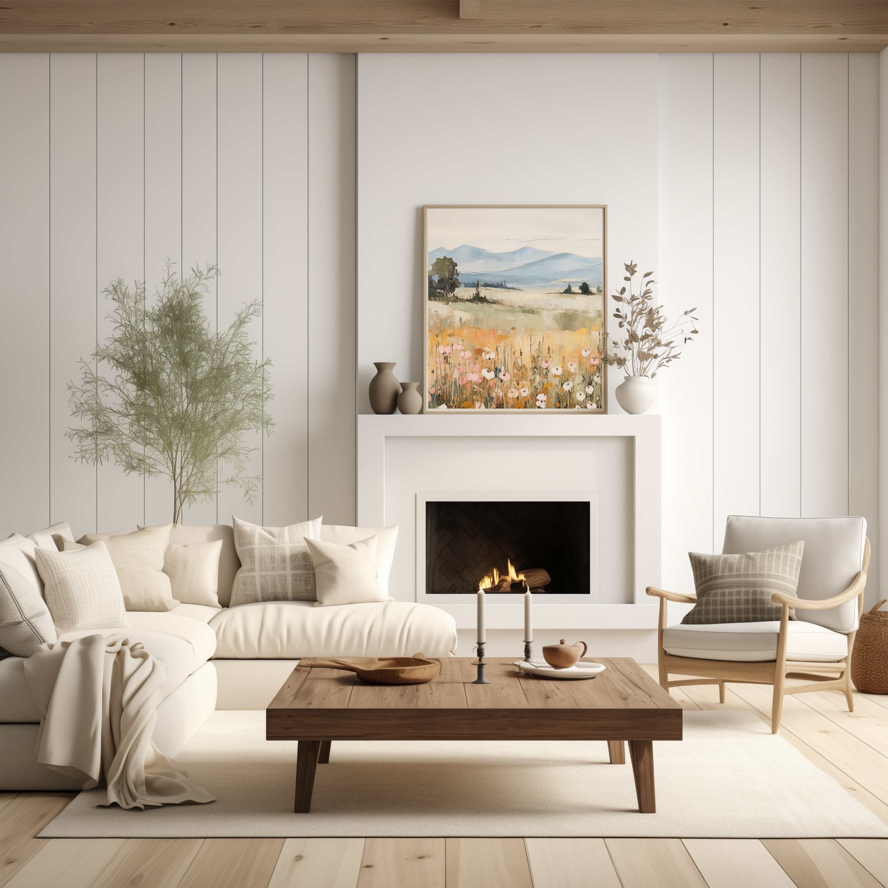 Appalachian Trail Portrait, Landscape Painting Wall Art, Modern Vintage ...