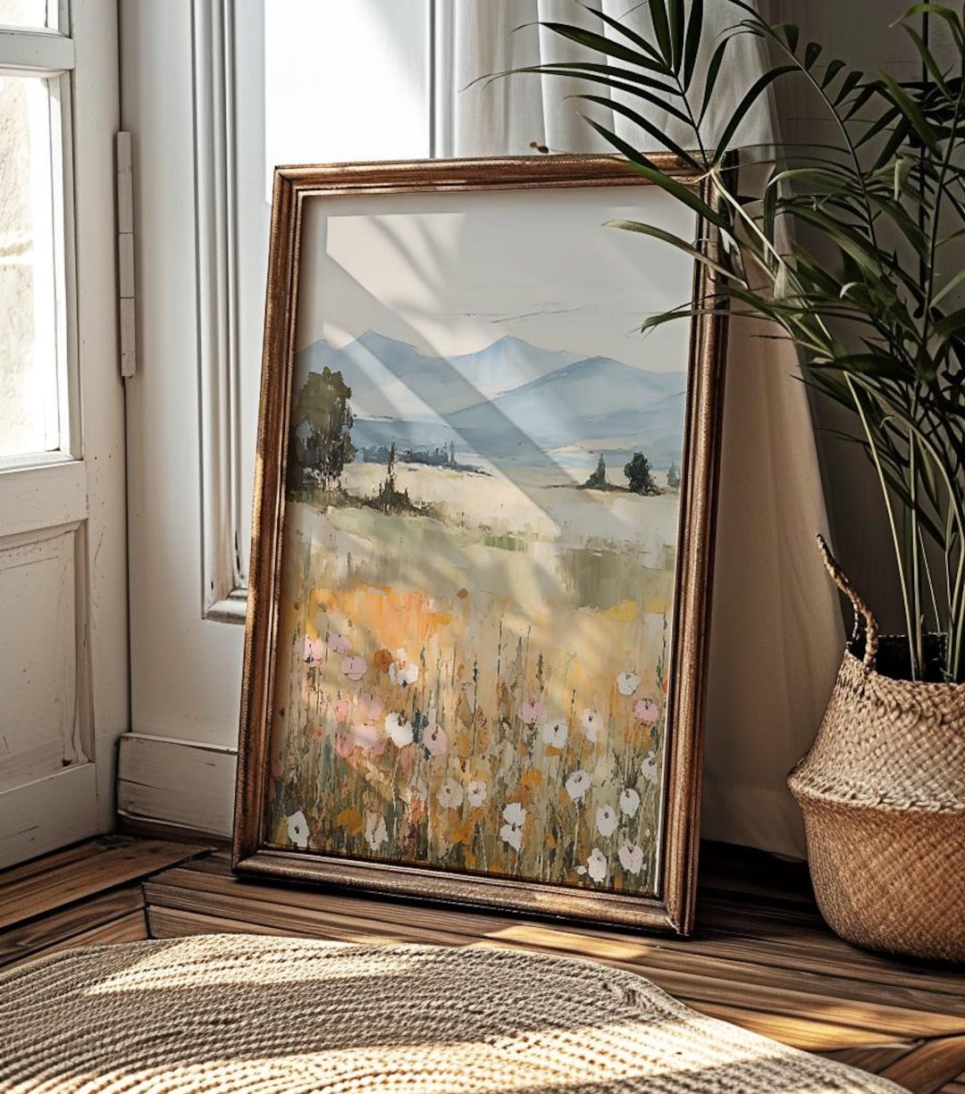 Appalachian Trail Portrait, Landscape Painting Wall Art, Modern Vintage ...