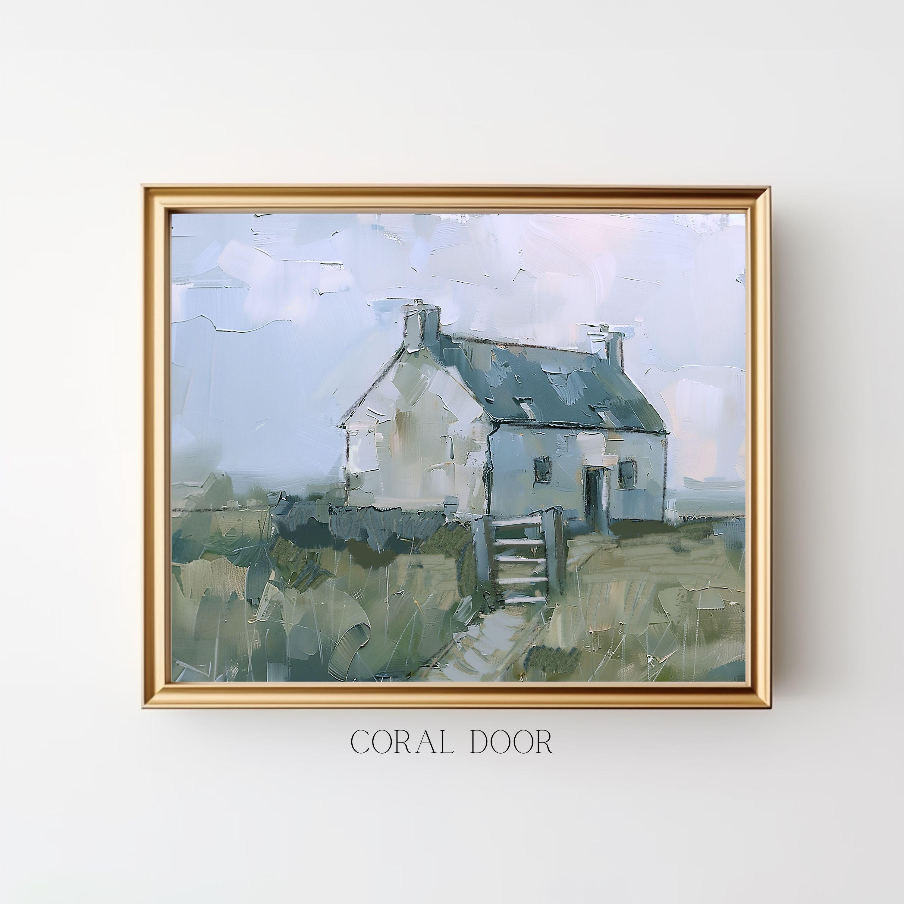 Irish Cottage on Farmland Landscape Print Donegal County Wall Art ...