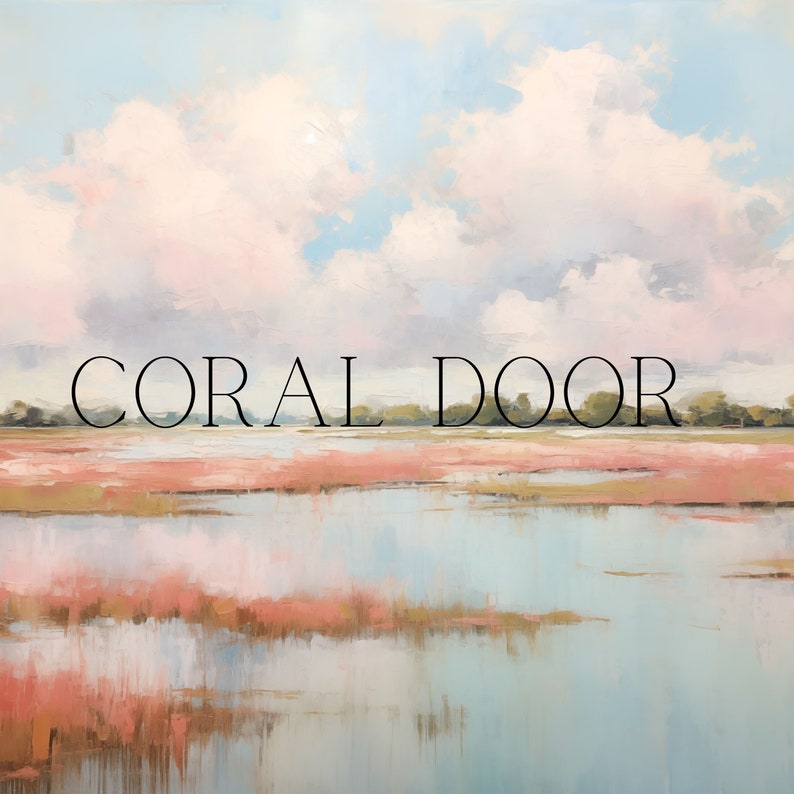 Spring Marsh Landscape Art, Spring Coastal Print, Modern Lakehouse ...