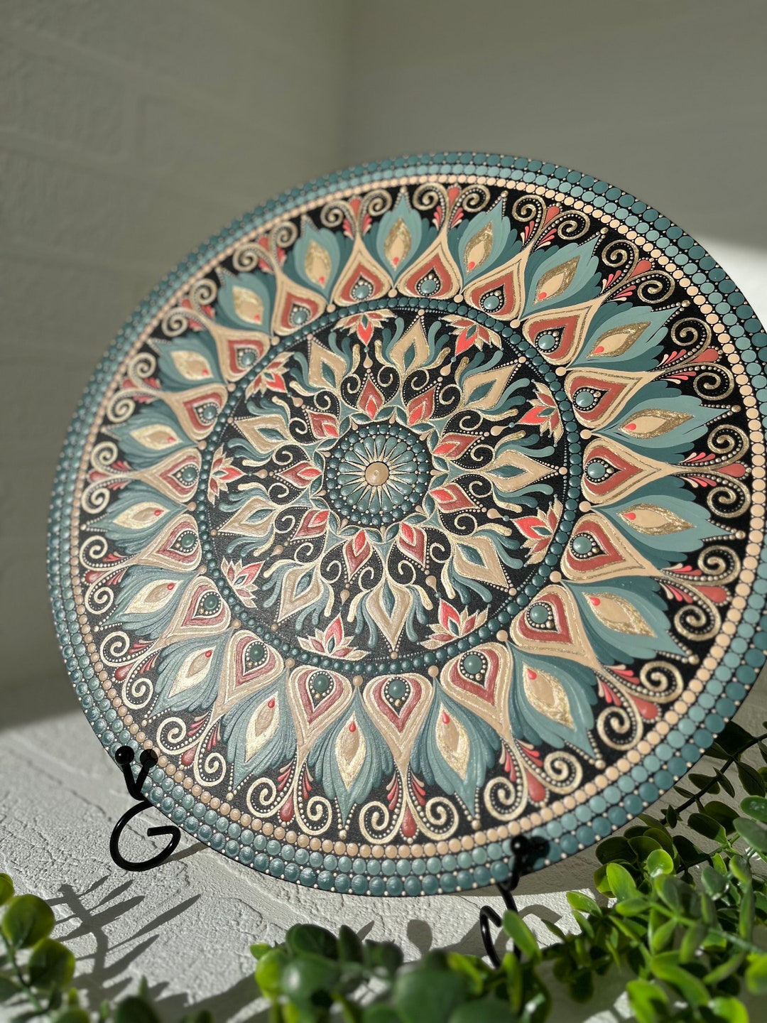 Handmade Mandala Art on MDF Dot Art Home Decor Wall Art Acrylic Paint ...