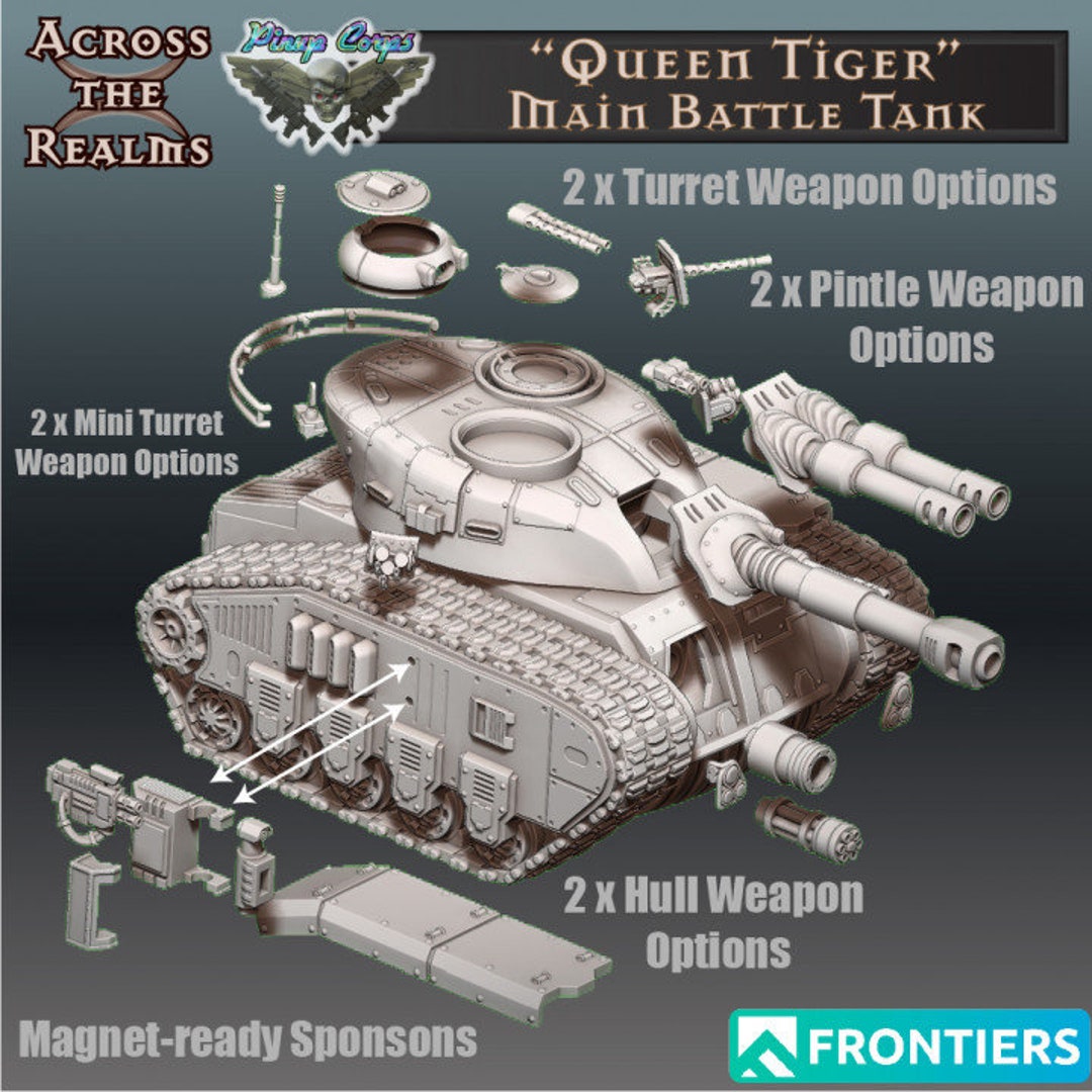 Queen Tiger Main Battle Tank Across the Realms 32mm - Etsy