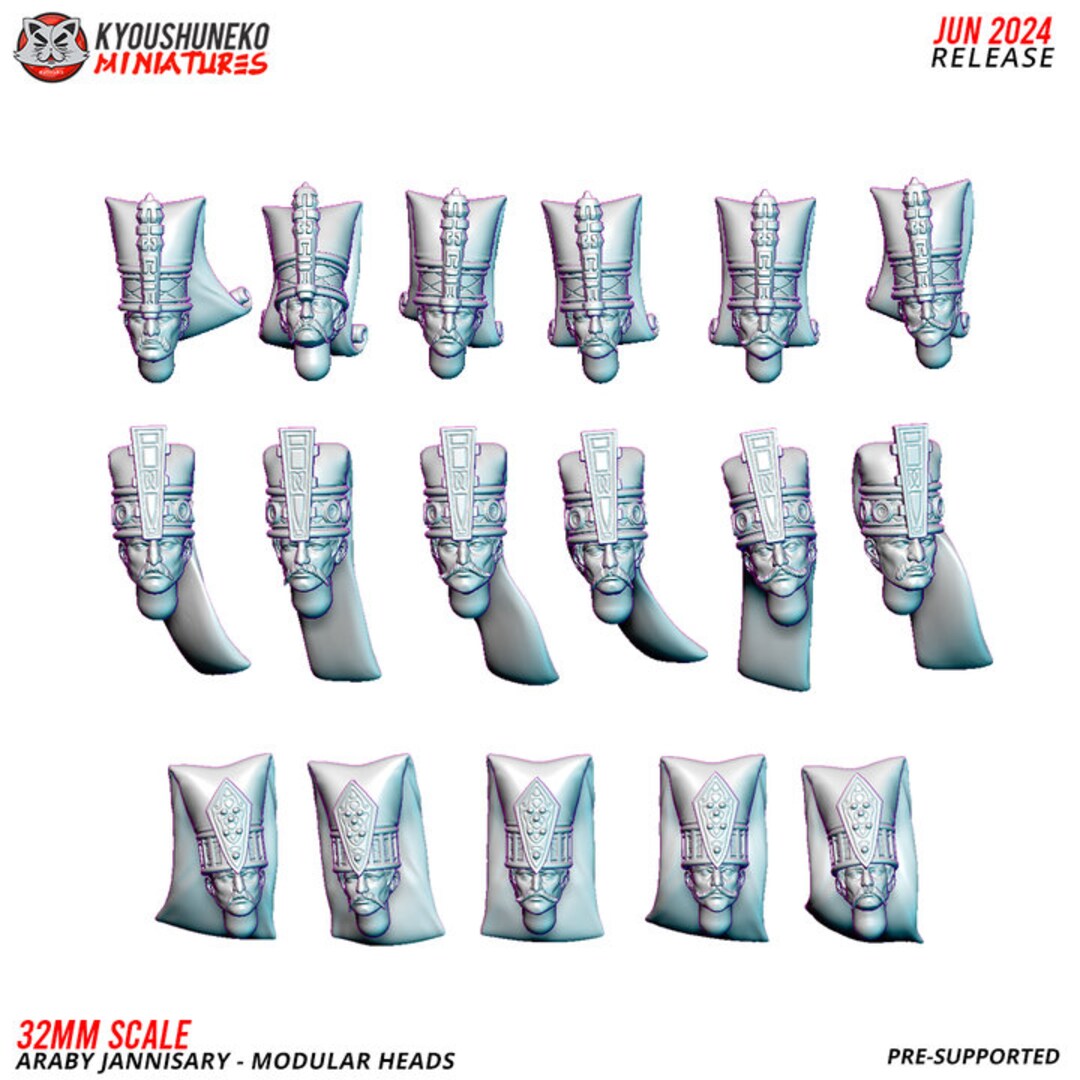 Araby Jannisary - Modular Heads - Kyoushuneko Miniatures - Etsy