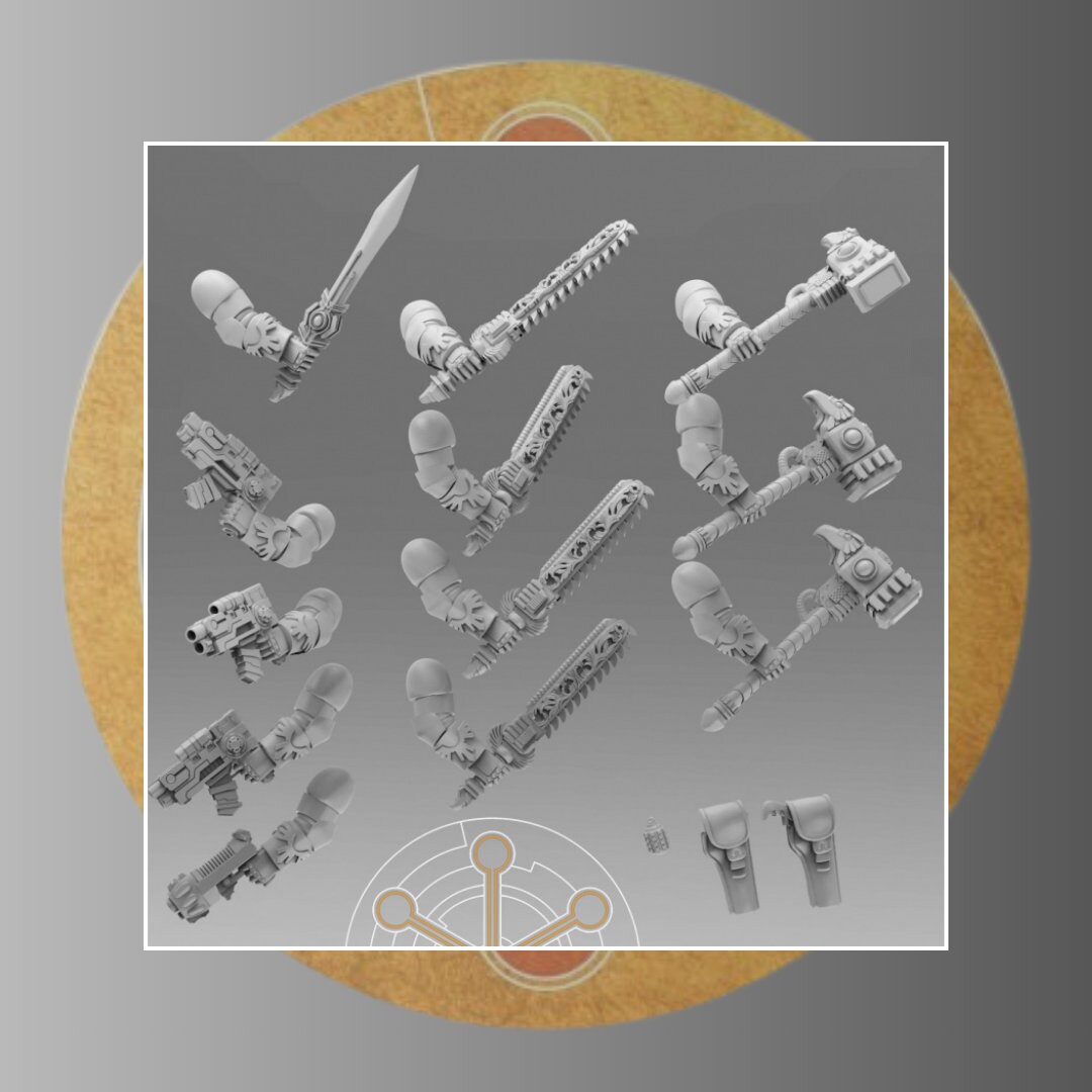 Arms and Weapons - Angelic Knights Malakim - Bits - Atlan Forge - Etsy