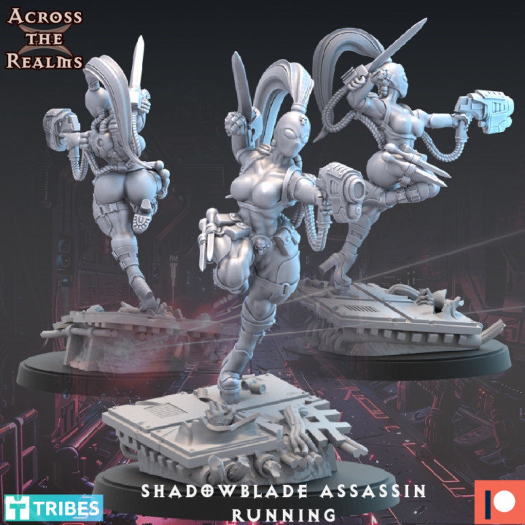 Shadowblade Assassin Running Across the Realms 32mm - Etsy